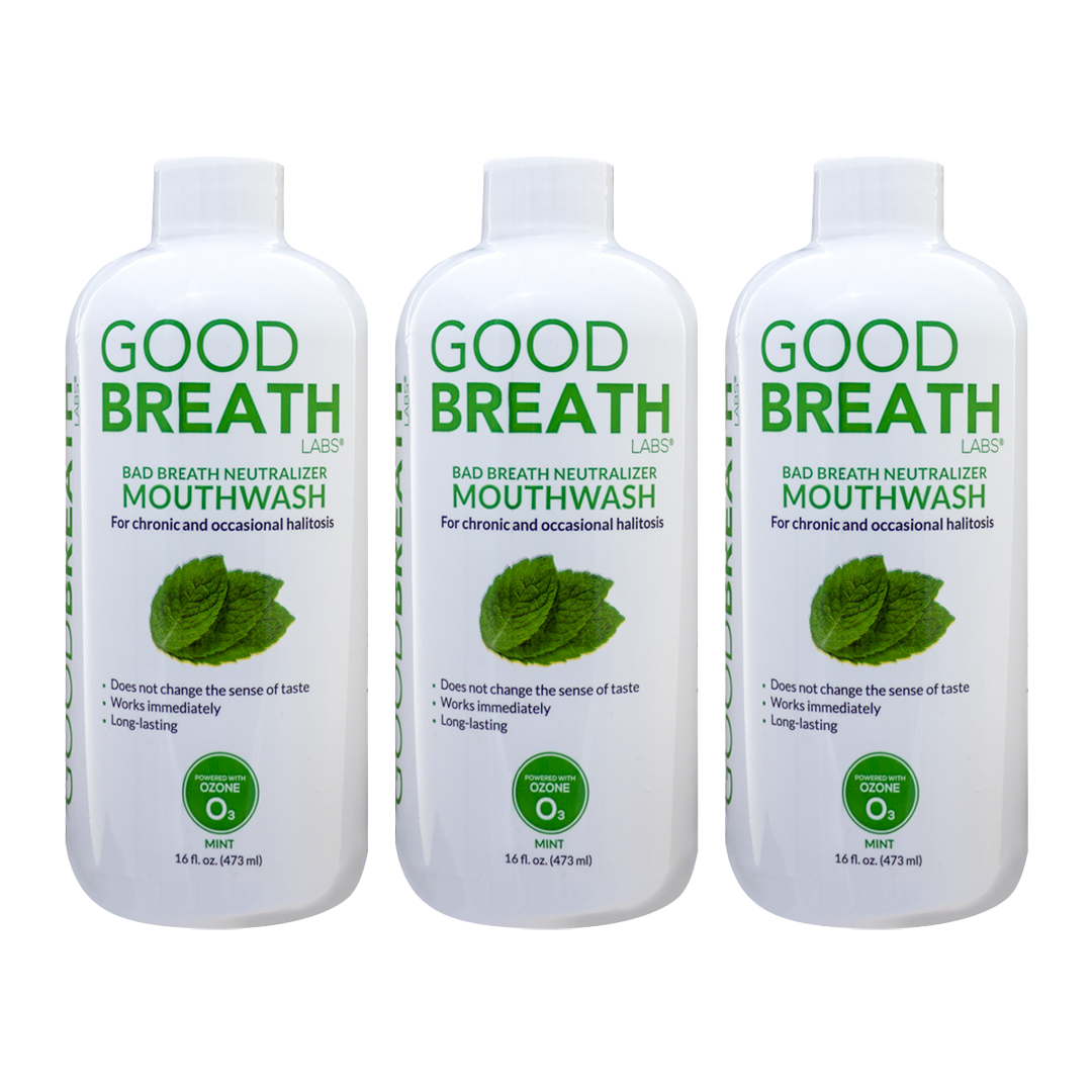 Good Breath Labs - Mouthwash Mint 16oz 3-Pack – GOODBREATH LABS